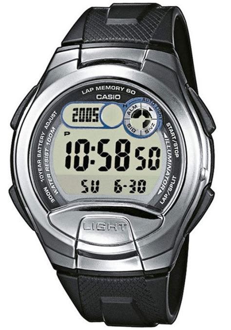 Mens Watch Casio Lap Memory 60 W 752 1aves Resin Strap Mens Watches Bg