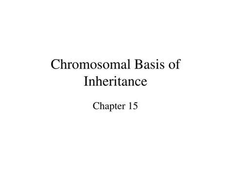 Ppt Chromosomal Basis Of Inheritance Powerpoint Presentation Free