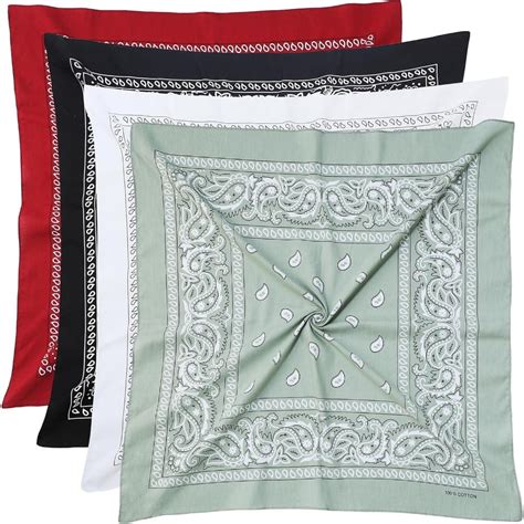 100 Cotton 27 X 27 Large Bandanas For Men And Women Multi Purpose