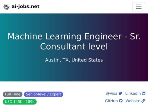 Hiring Machine Learning Engineer Sr Consultant Level In Austin Tx United States Raiml
