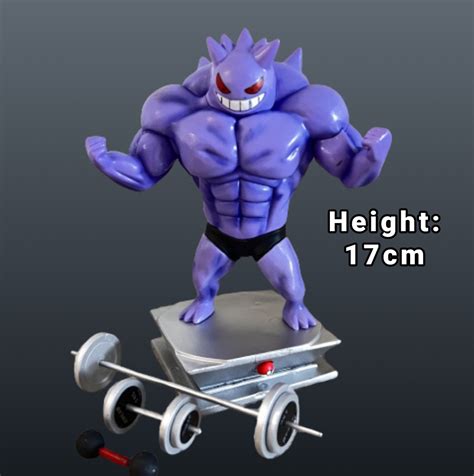 Styles Muscle Pokemon Big Dolls D Print Model Cartoon Animatio Gym Gengar Pikachu Charmander