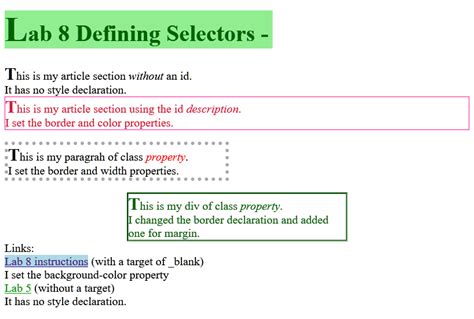 Solved Create An External Style Sheet Add The Following