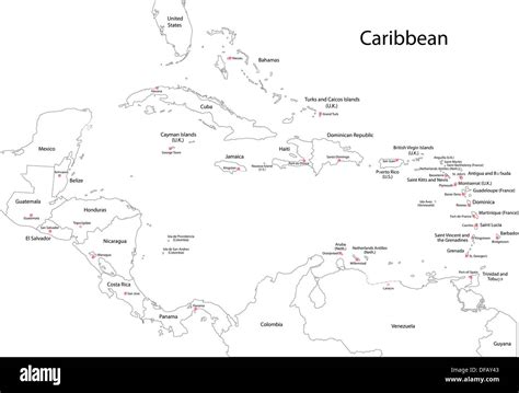 Map Of Caribbean Blank