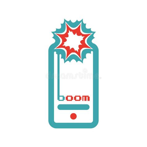 Phone And Crash Symbol Icon Stock Vector Illustration Of Gadget