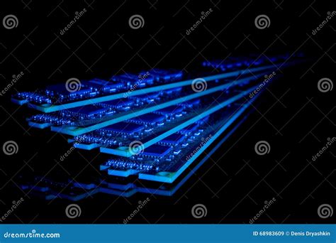 Electronic Collection Computer Random Access Memory RAM Modules Stock Image Image Of Byte
