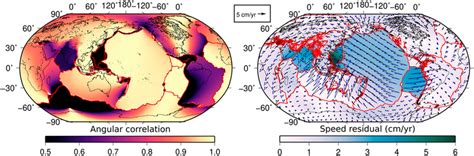 Map Of Angular Correlation And Speed Residual For Our Reference Model
