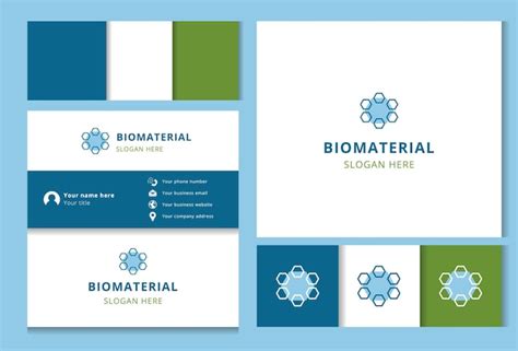 Premium Vector Biomaterial Logo Design With Editable Slogan Branding Book