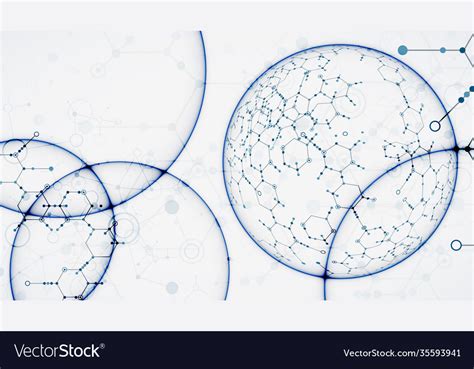 Abstract Technology Hexagonal Background Vector Image