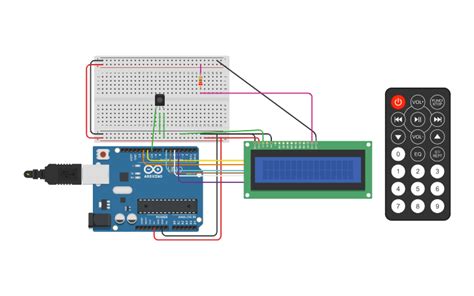 Circuit Design Writing Numbers On Lcd With Remote Control Tinkercad