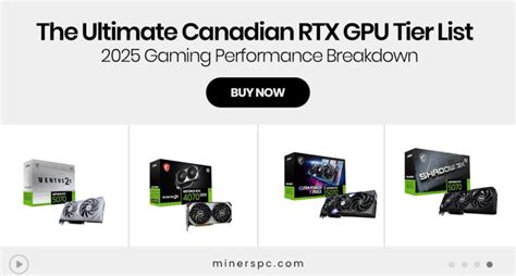 RTX GPU Tier List Best NVIDIA Graphics Cards In Canada
