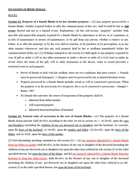 female devolution pdf inheritance intestacy
