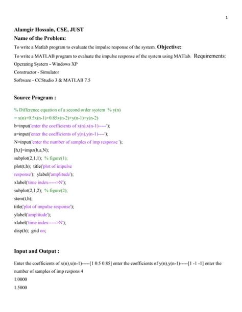 Digital Signal Processing All Matlab Code With Lab Report Pdf