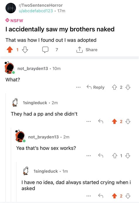 That S How Sex Works Right R Sentence Horror