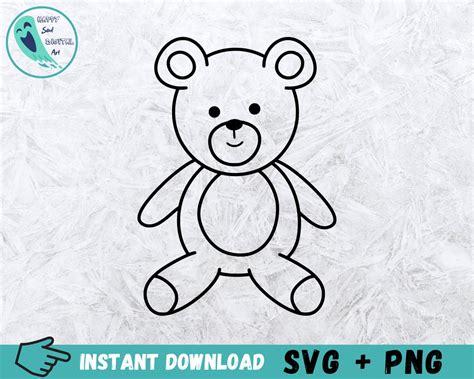 Teddy Bear Svg Teddy Bear Cricut Teddy Bear Vector Cricut Etsy
