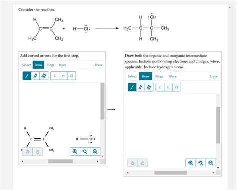 Solved Consider the reaction. :ċi: H CH3 + H-CI: H3C-C C-CH3 | Chegg.com
