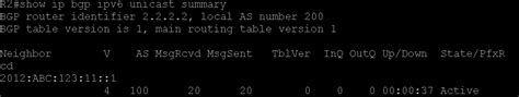 Troubleshooting IPv BGP Peer Establishment On A Cisco Router Cisco Community