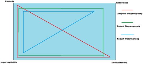 Illustration Of Traditional Steganography Robust Watermarking And