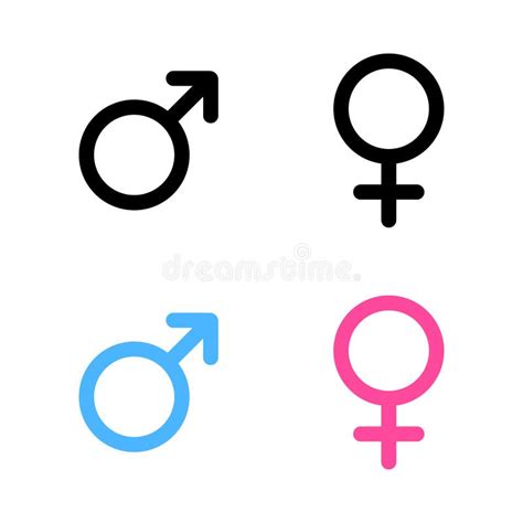 Male And Female Symbol Icon In Rounded Corner Man And Women Gender