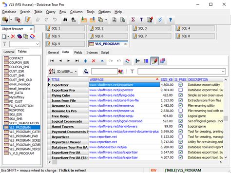 universal database tool database tour
