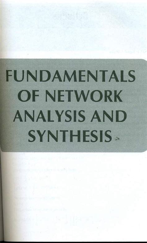 Pdf Fundamentals Of Network Analysis Synthesis Dokumen Tips