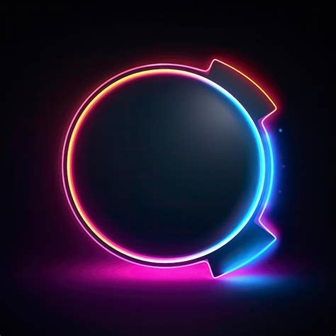 Premium Ai Image Neon Bubble Template