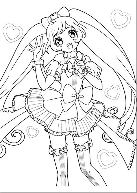 프리파라 색칠공부에 대한 이미지 검색결과 Cute Coloring Pages Colorful Drawings Magical Girl Anime