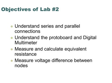 Lab 03 Resistive Circuits Ppt