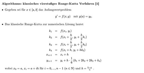 Runge Kutta Verfahren Hm2 Cheat Sheet