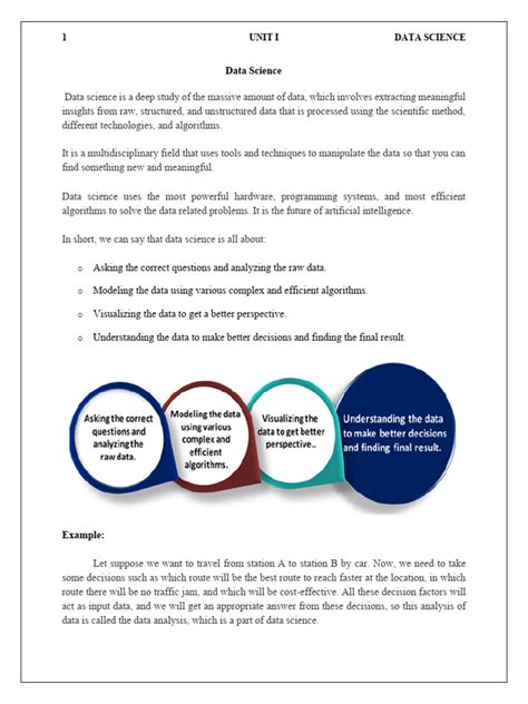 Unit 1 Data Science Iii Bsc Cs Pdf Data Science Databases
