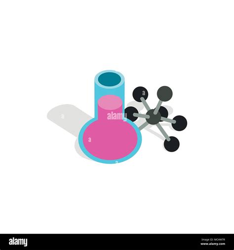 test flask and molecule structure icon stock vector image and art alamy
