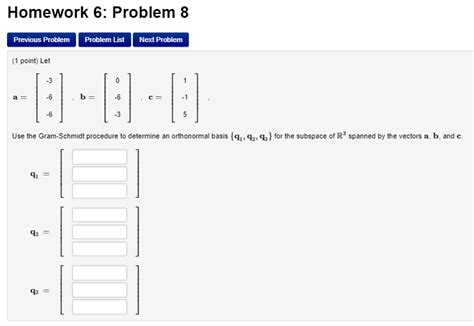 Solved Homework 6 Problem 8 Previous Problem Problem List