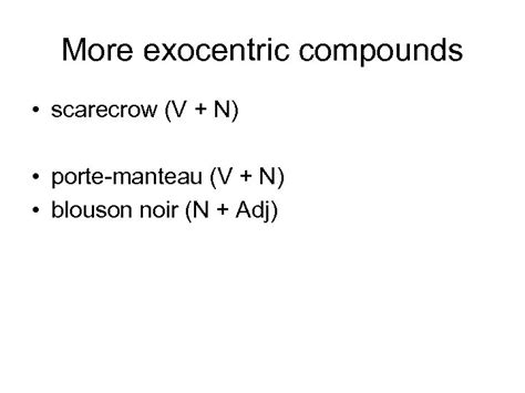 French Endocentric Compounds Bateau Mouche Nmasc Nfém