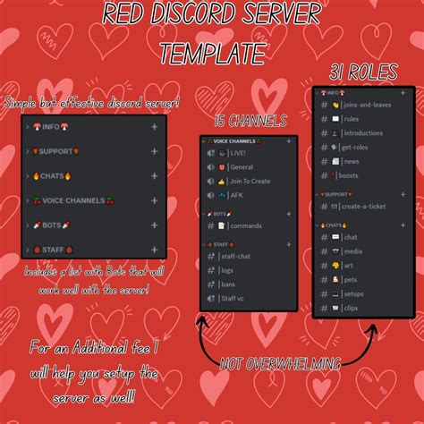 Red Discord Server Template Etsy