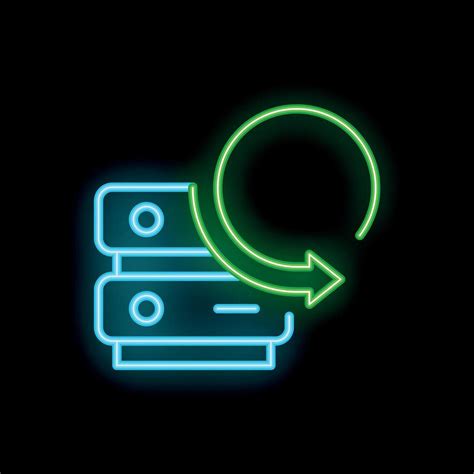 Neon Server Updating Icon Showing Data Synchronization Process 52833075