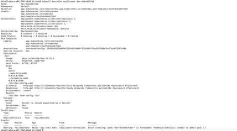 error deployment dex exceeded its progress deadline · issue 82