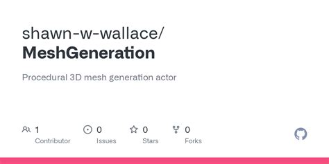 Github Shawn W Wallacemeshgeneration Procedural 3d Mesh Generation