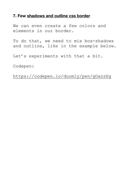 Css Border Examples Pdf