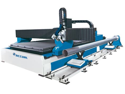 강철 제조용 원형 파이프 사각 튜브 프로파일 Cnc 플라즈마 화염 절단 경사 기계 Accurl