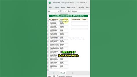 merekap banyak data di excel‼️ belajarexcel exceltips excelhacks exceltutorial excel youtube