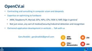 OpenCV Past Present And Future A Presentation From OpenCV Org