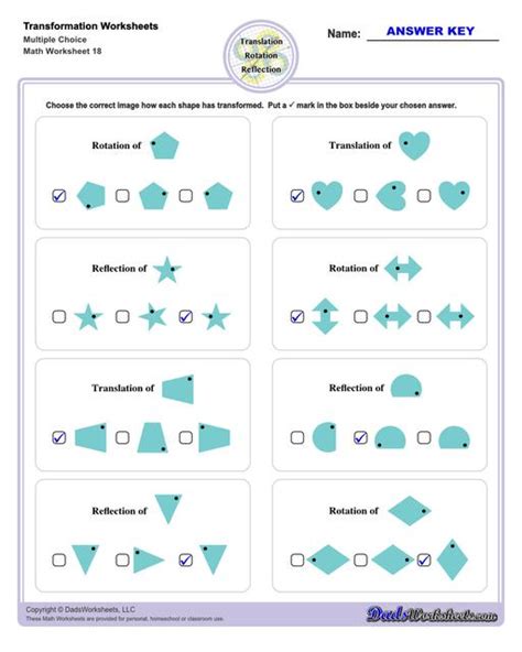 Transformation Worksheets Worksheets Library