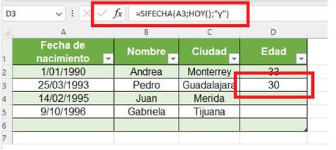 Calcular La Edad En Excel Excel Para Todos