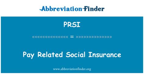 Prsi Significa Pago Relacionados Con La Seguridad Social Pay Related