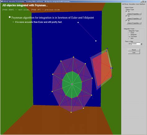 Simulation Of All Softbody Object Types With Various Integrators Slides