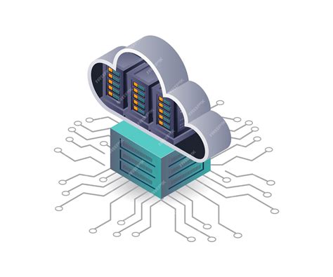 Premium Vector Cloud Server System Technology Network