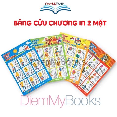 sách bảng cửu chương phép tính cộng trừ nhân chia cho học sinh tiểu