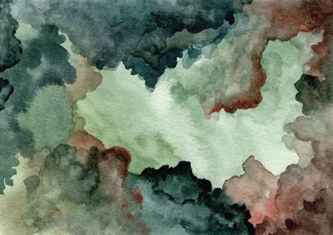 수채화와 블루 추상 질감 배경 무료 벡터