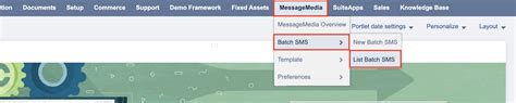 netsuite viewing sent scheduled or recurring batch sms sinch