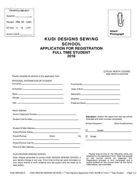Sewing Class Registration Form Fill Online Printable Fillable