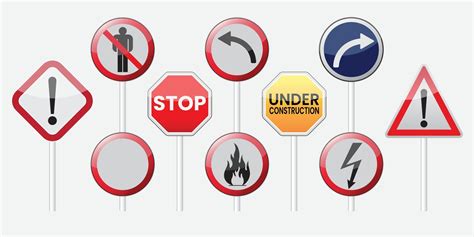 Collection Of Warning Mandatory Prohibition And Information Traffic